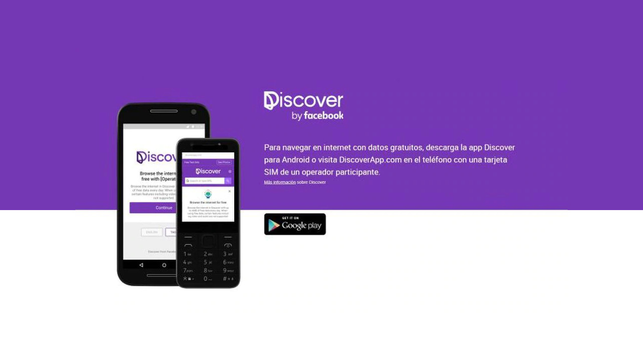 Discover de Facebook: Internet básico y gratuito - Tecnocat